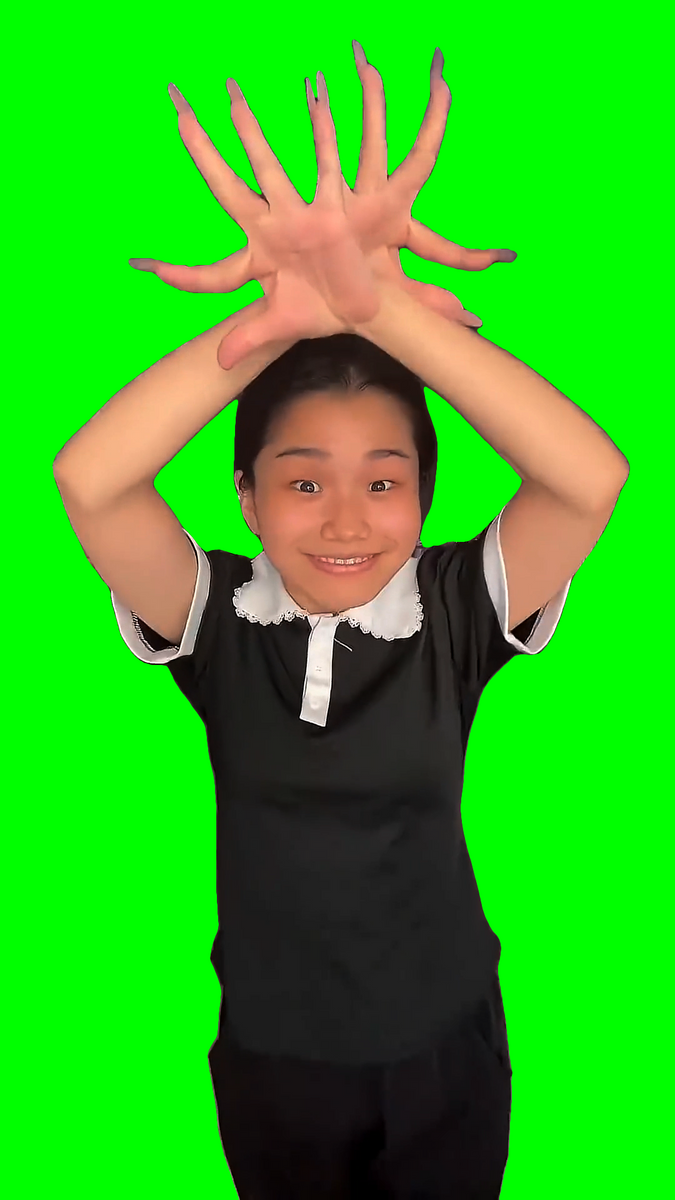 Chinese Girl Bird Finger Dance meme - Fengbao (Green Screen) – CreatorSet