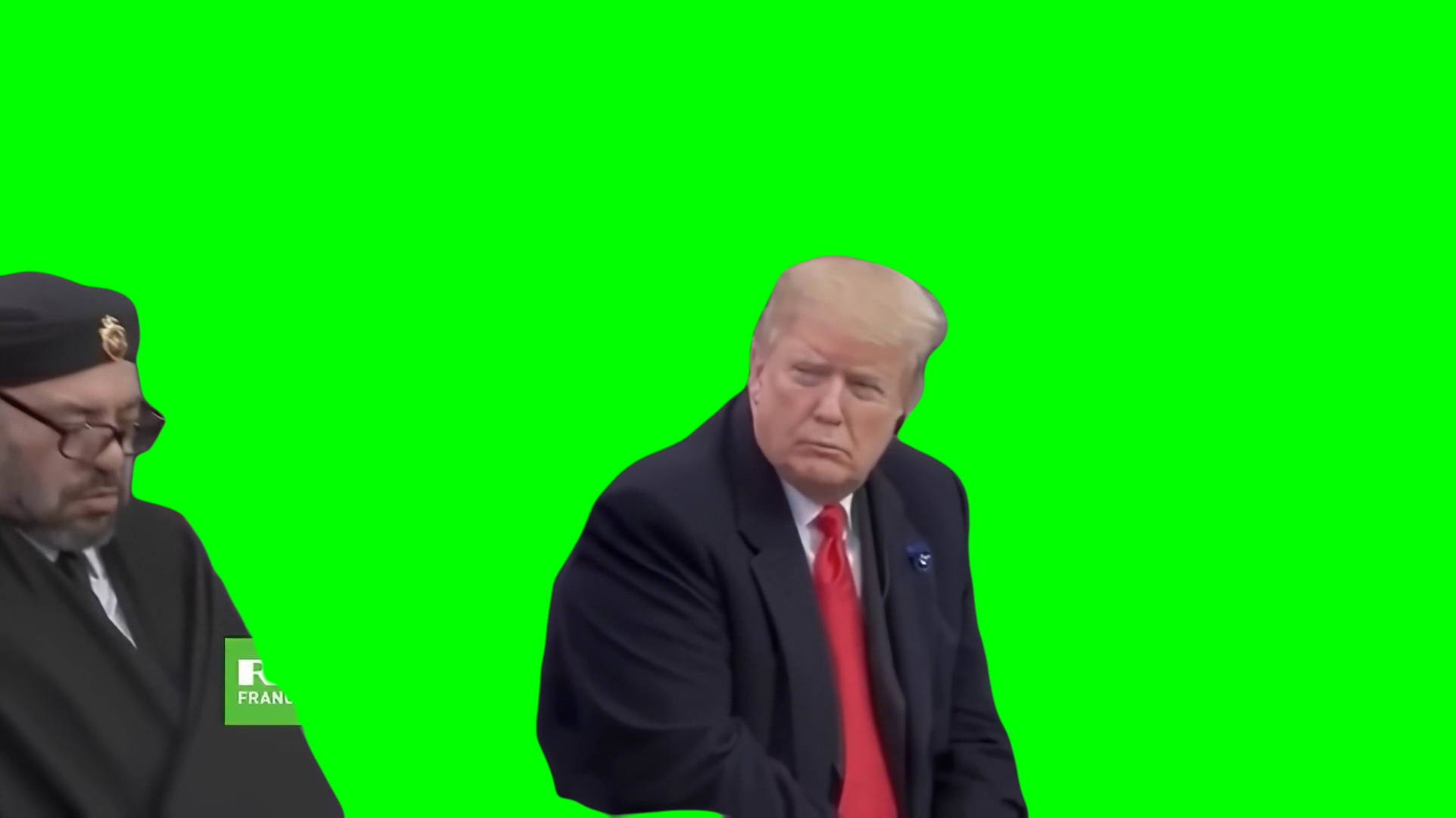 Donald Trump Staring at Sleeping Man meme (Green Screen) – CreatorSet