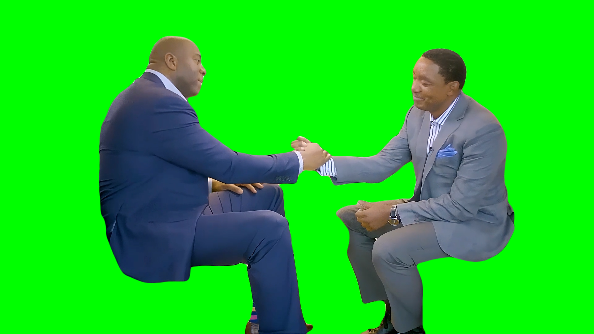 Magic Johnson and Isiah Thomas Forgiving Each Other NBA meme (Green Sc ...