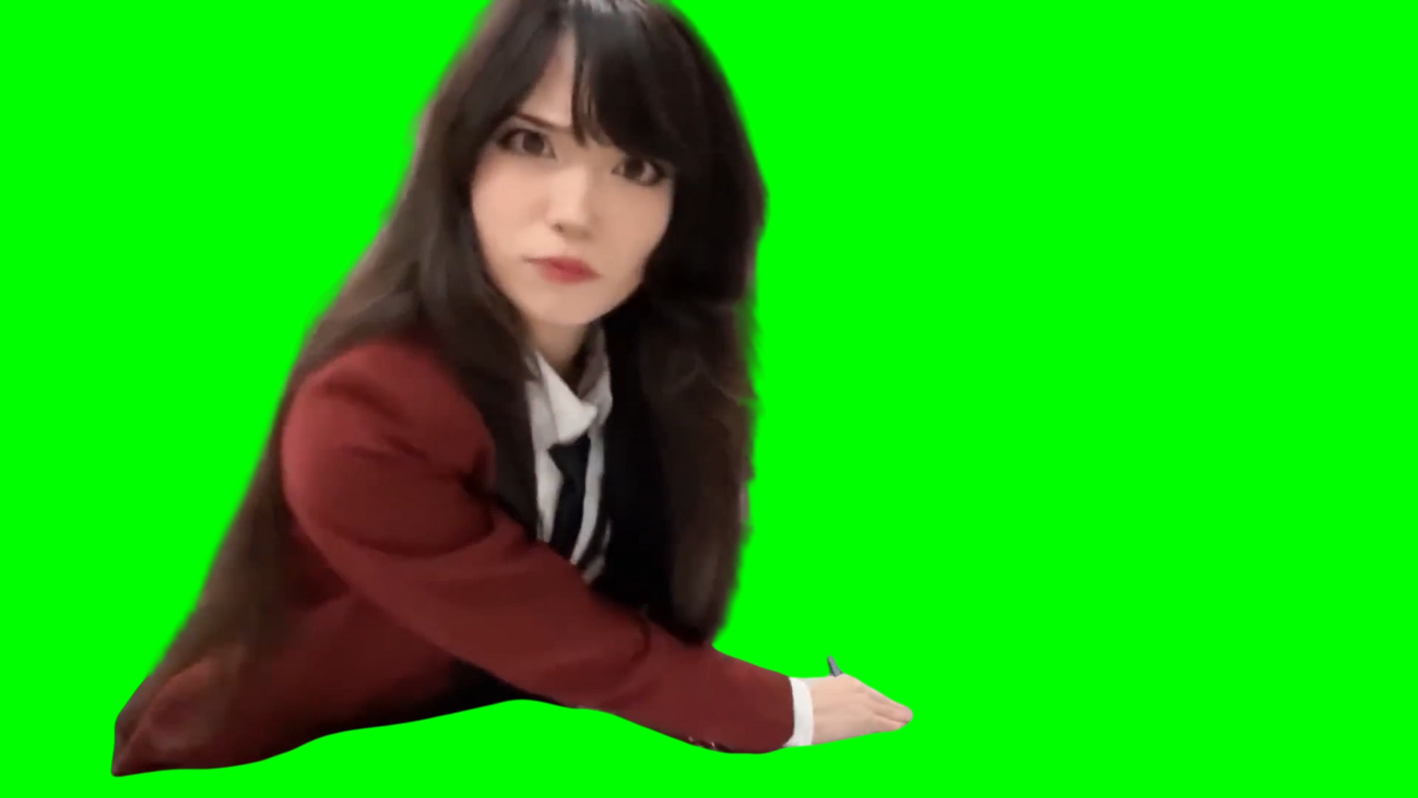 Emiru saying "WHAT?!" meme (Green Screen) – CreatorSet