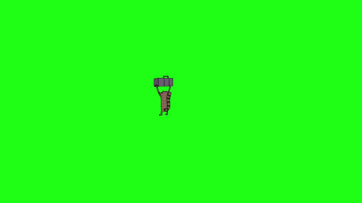 Rigby Boombox meme - Regular Show (Green Screen) – CreatorSet