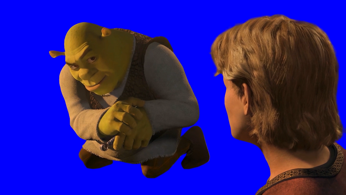 Shrek rizz looking at Arthur meme - Shrek 3 (Green Screen) (Blue Scree ...