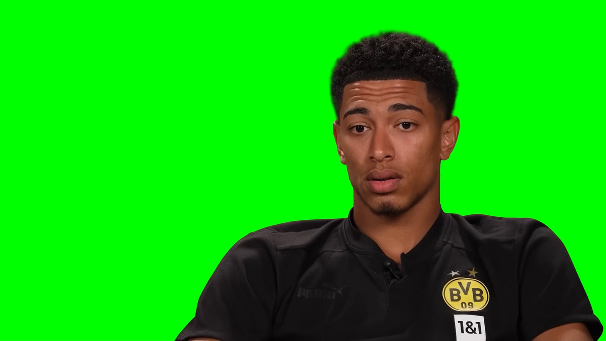 Jude Bellingham Thinking and Staring meme (Green Screen) – CreatorSet