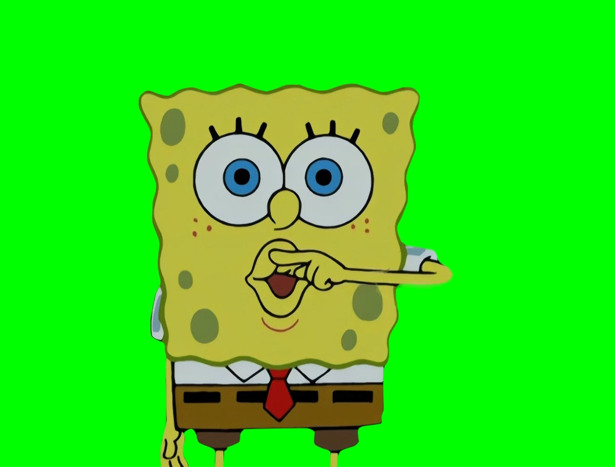 SpongeBob SquarePants going crazy meme (Green Screen) – CreatorSet