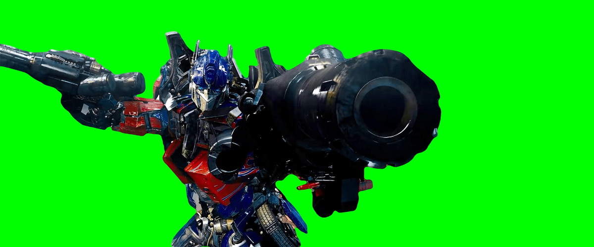 Optimus Prime shooting Megatron - Transformers 2 meme (Green Screen ...