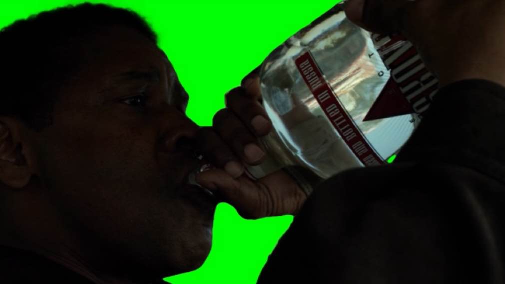 Denzel Washington drinking meme - Flight movie (Green Screen) – CreatorSet