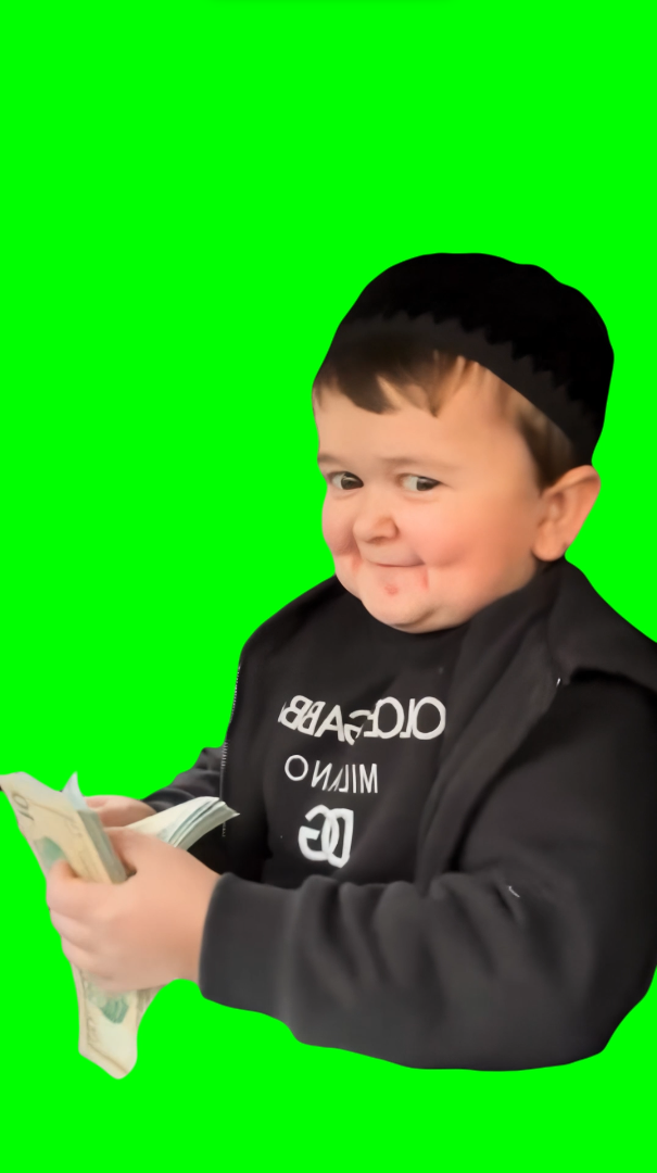 Hasbulla Counting Money meme (Green Screen) – CreatorSet