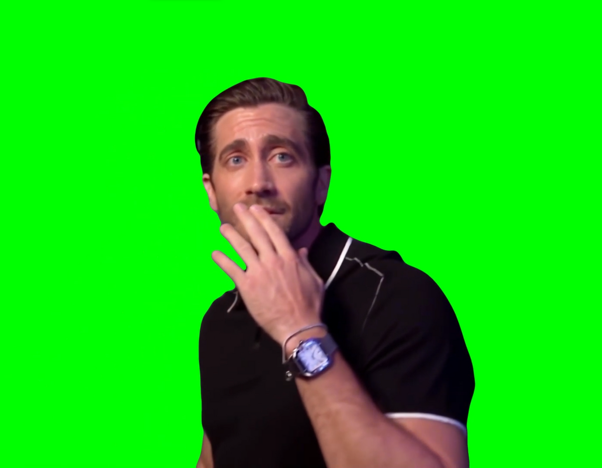 Jake Gyllenhaal leaving meme (Green Screen) – CreatorSet