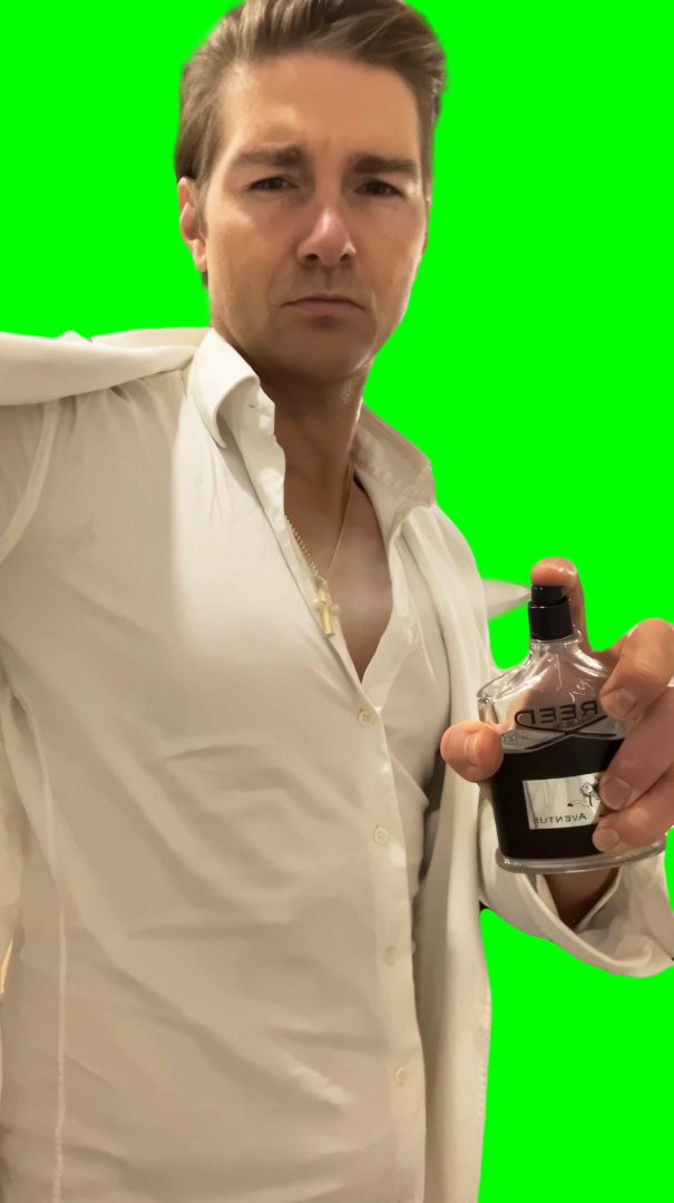Jeremy Fragrance spraying perfume bottle meme (Green Screen) – CreatorSet