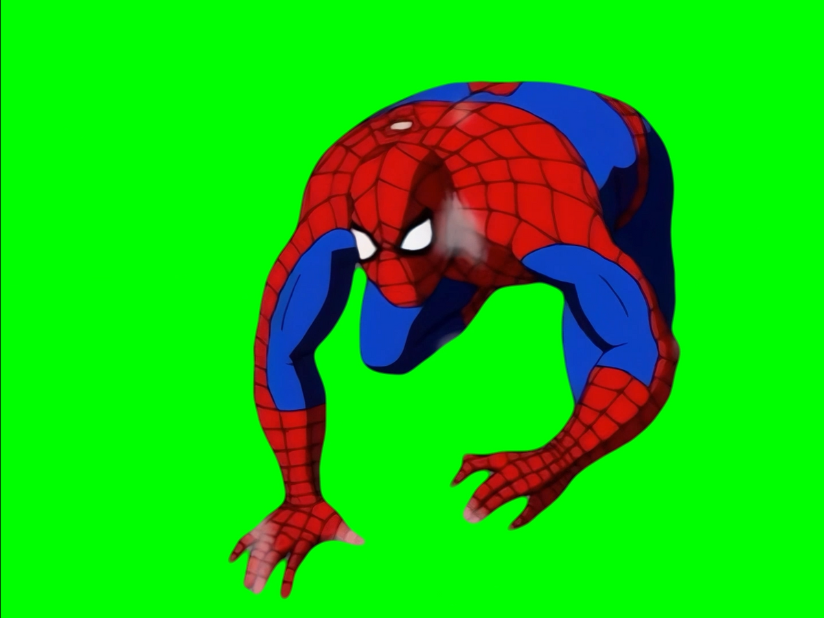 Spider-Man screaming NOOO! - Spider-Man The Animated Series (Green Scr ...