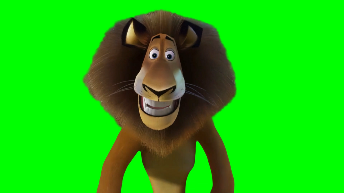 Madagascar Mort crying meme - Alex the Lion saying "Hi there!" (Green ...