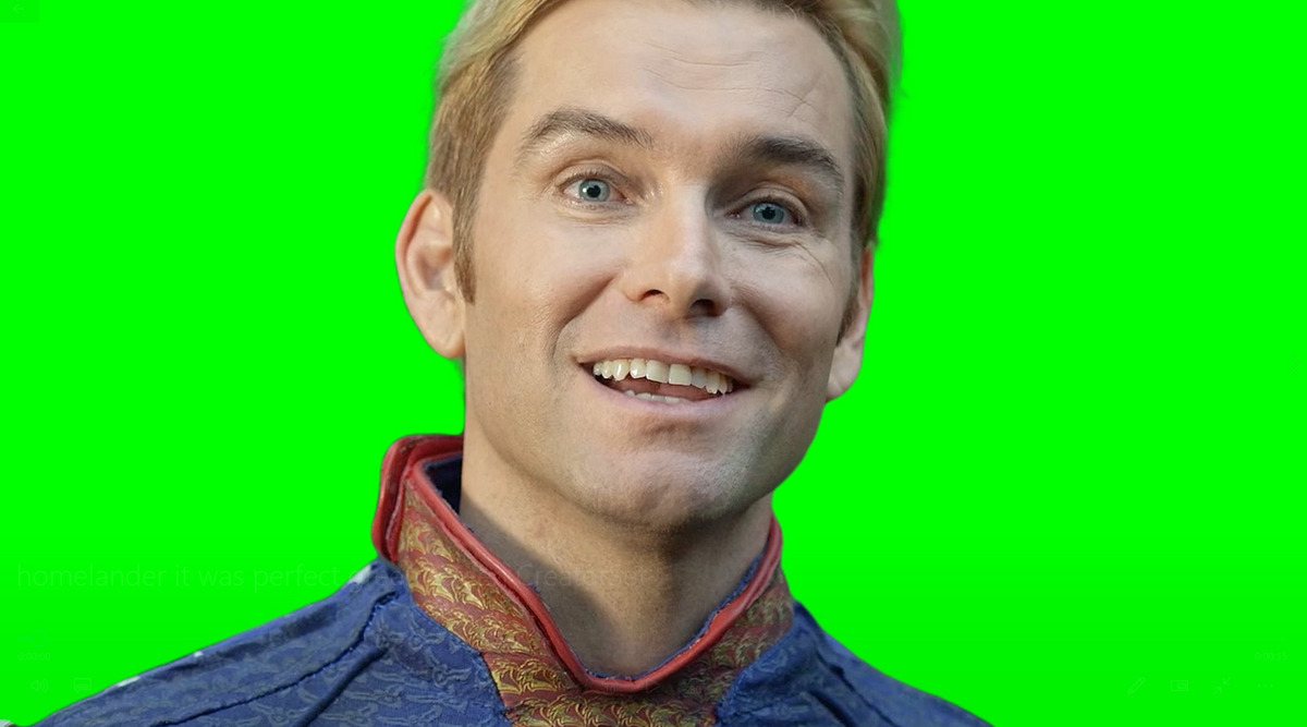 Homelander "It was perfect!" meme - The Boys (Green Screen) – CreatorSet