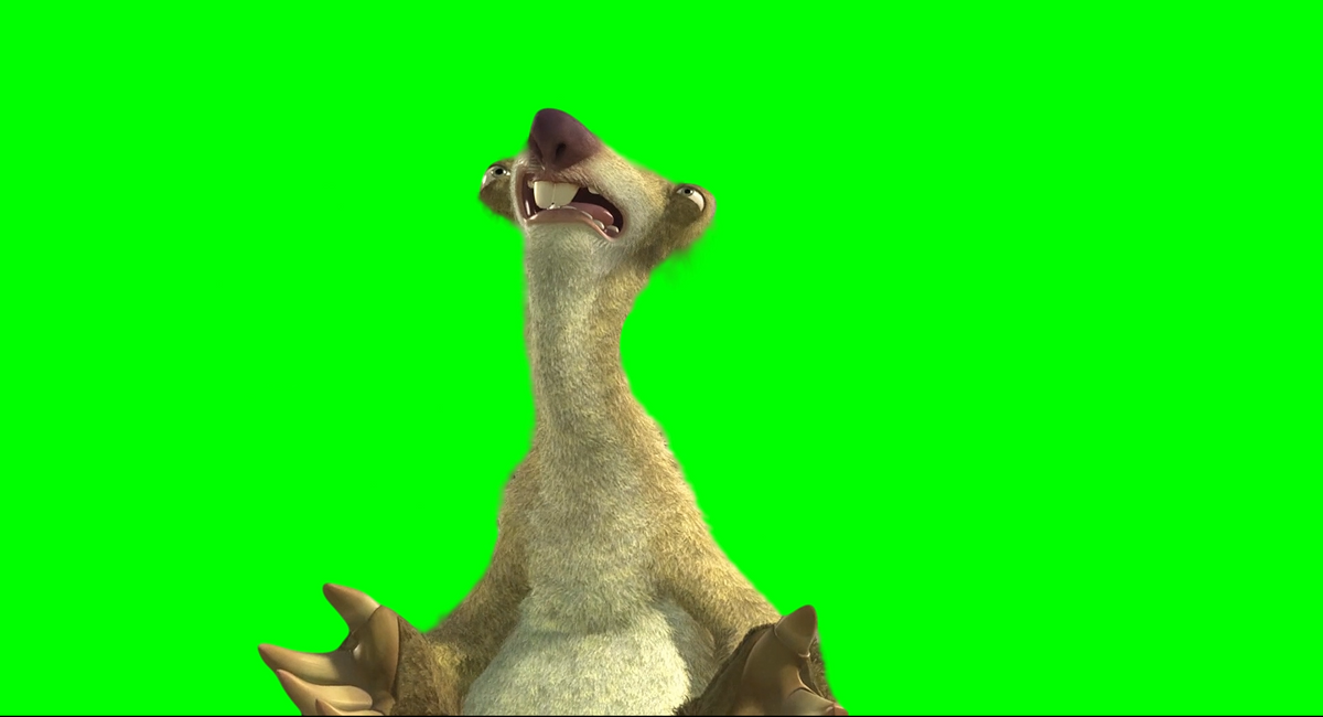 Sid the Sloth saying "They left without me!" Ice Age meme (Green Scree ...