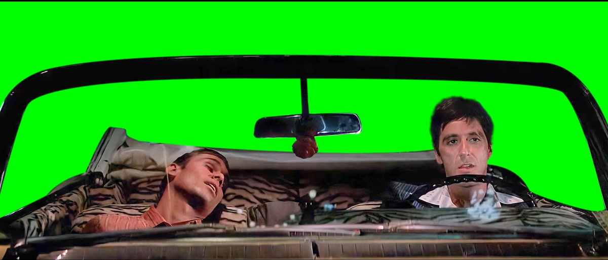 Scarface "The Eyes Chico, They Never Lie" meme (Green Screen) – CreatorSet