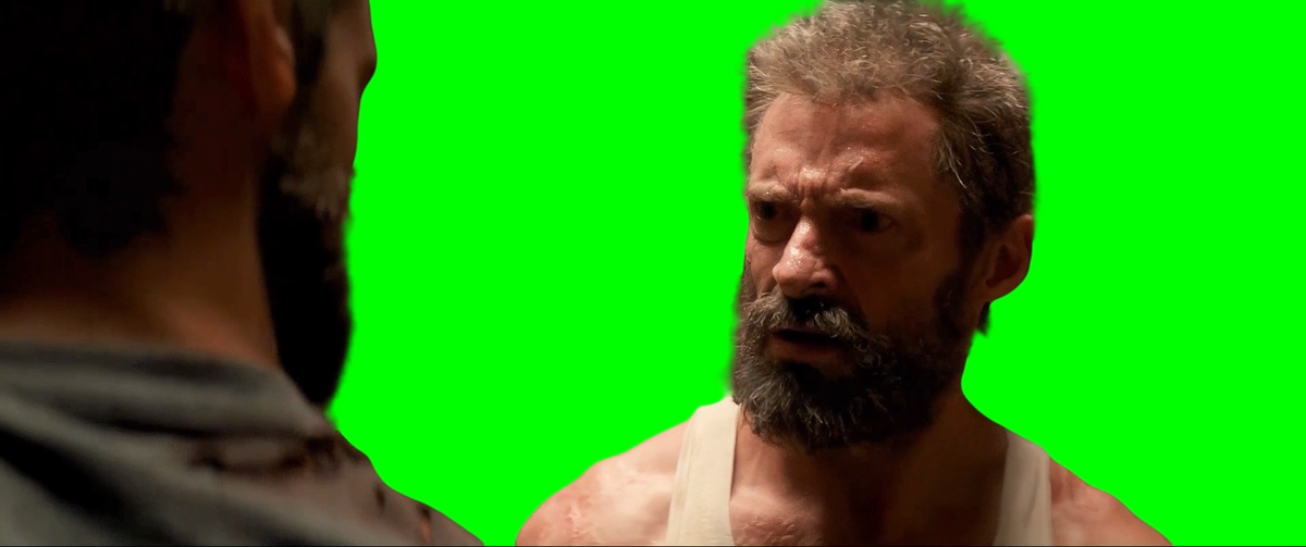 Wolverine looking at his X-24 Clone meme - Logan movie (Green Screen ...