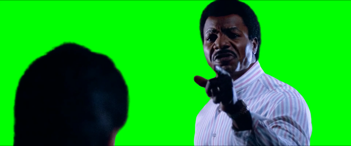 Apollo Creed saying "I DON’T WANNA CHANGE!" to Rocky Balboa meme (Gree ...