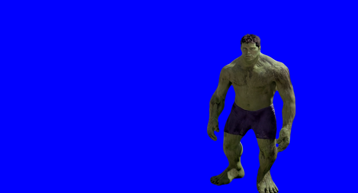 Hulk shrinking in size meme - Hulk 2003 movie (Blue Screen) (Green Scr ...