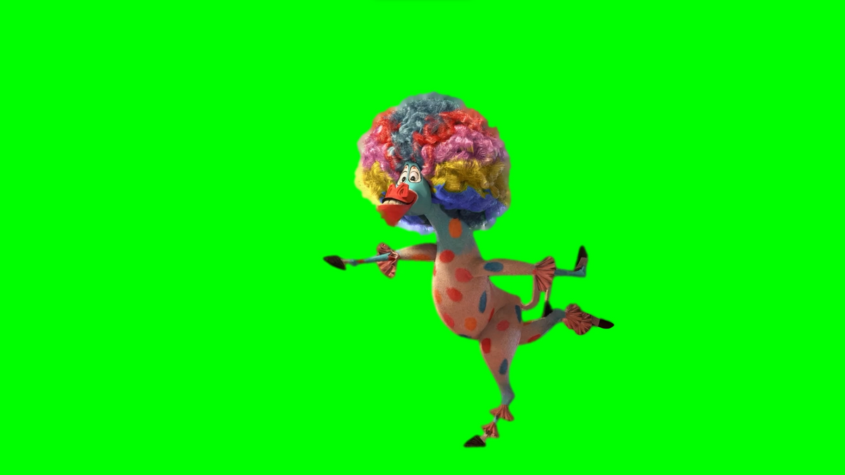 Marty dancing and singing "Afro Circus" meme - Madagascar 3 (Green Scr ...