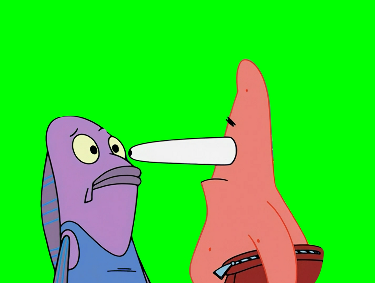 Patrick's Eyes Popping Out meme - SpongeBob SquarePants (Green Screen ...