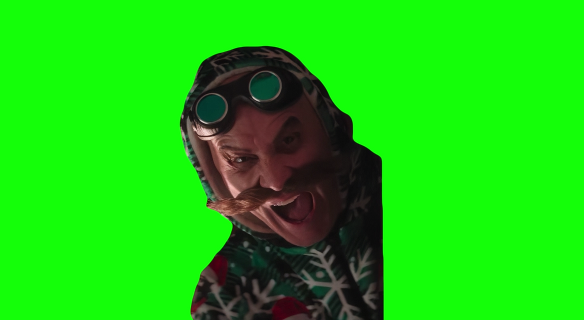 Doctor Eggman jumping on Santa Claus meme - Sonic the Hedgehog 3 movie ...