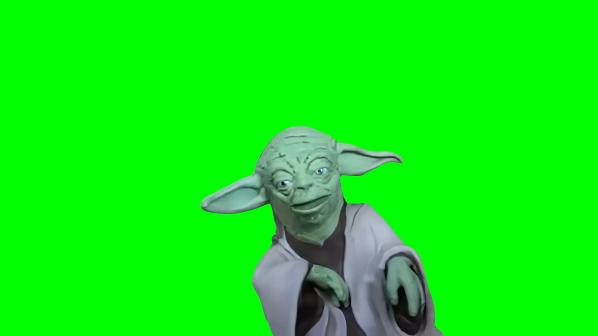 Puppet Yoda getting Slapped! meme V1 (Green Screen) – CreatorSet