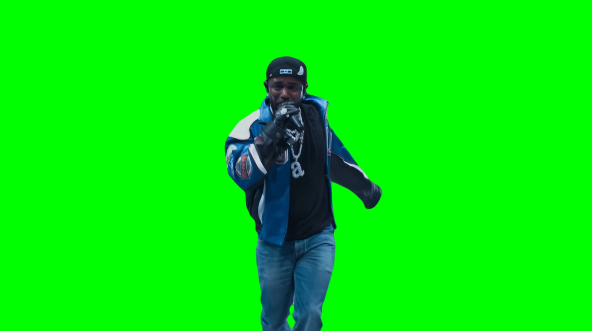 Kendrick Lamar Not Like Us Super Bowl meme (Green Screen) – CreatorSet