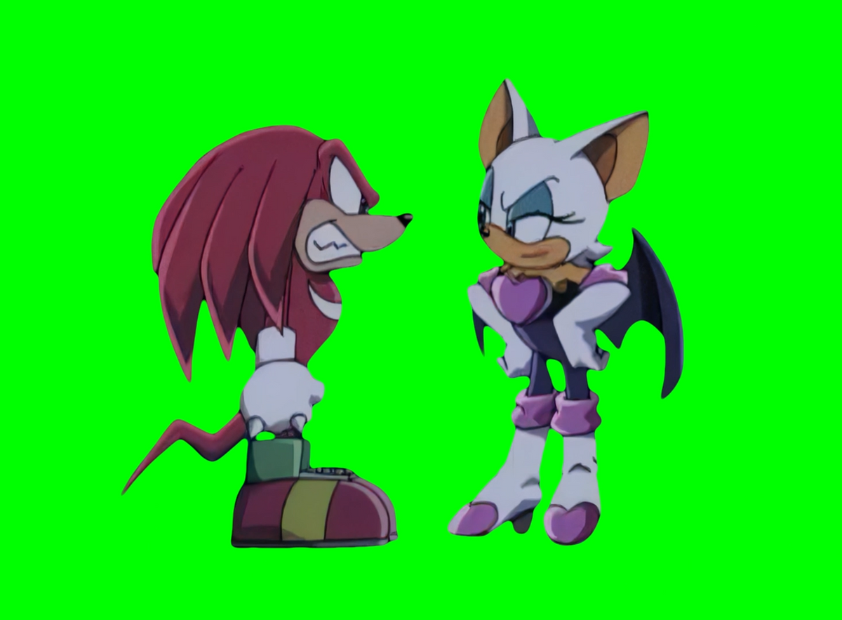 Knuckles Arguing With Rouge meme - Sonic X (Green Screen) – CreatorSet
