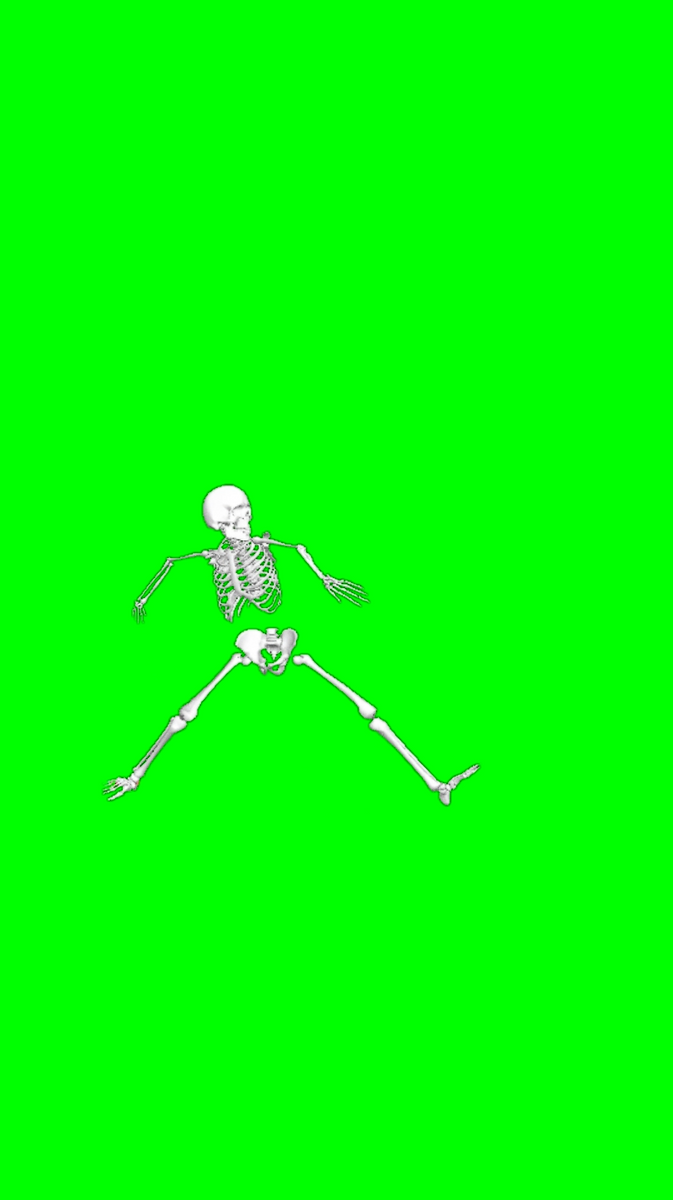 Skeleton Throwing a Ball meme (Green Screen) – CreatorSet