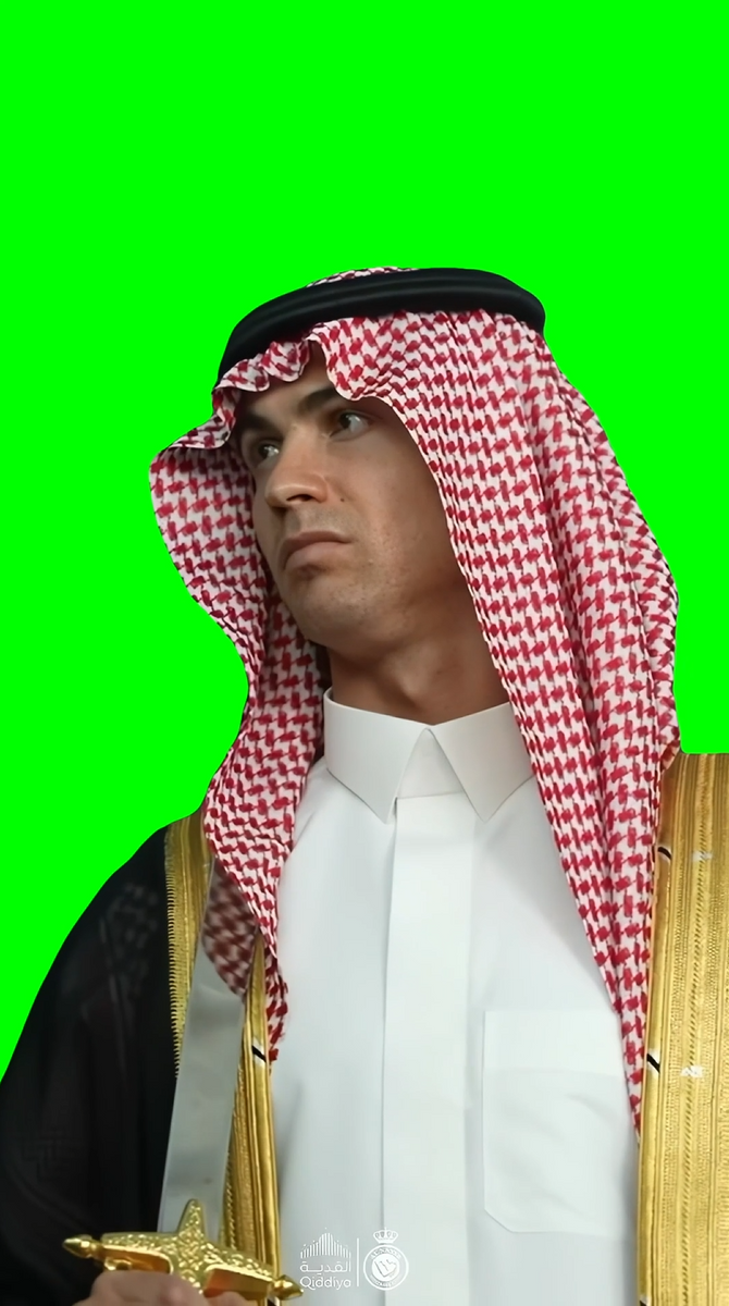 Cristiano Ronaldo saying "Yalla!" meme (Green Screen) – CreatorSet