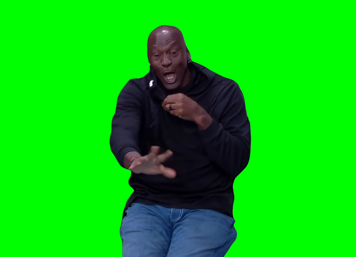 Michael Jordan "NO! NO! NO!" meme - NBA (Green Screen) – CreatorSet