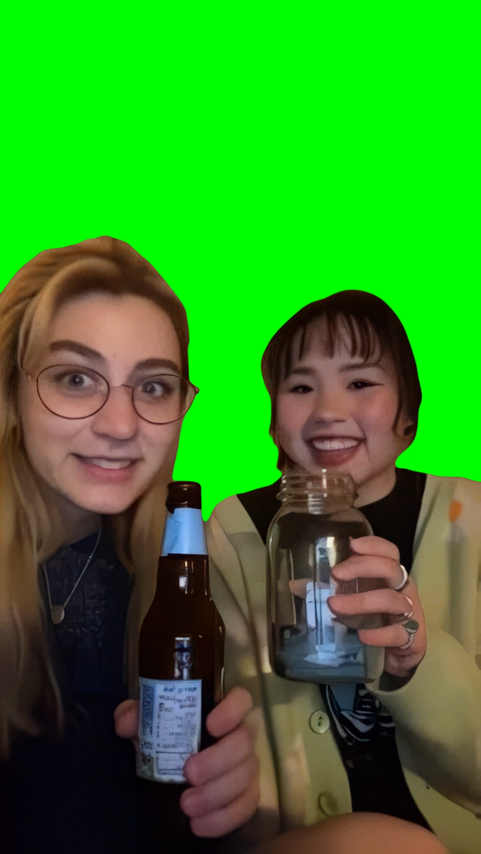 Two Girls Laughing meme - Bre and Mia Laughing (Green Screen) – CreatorSet