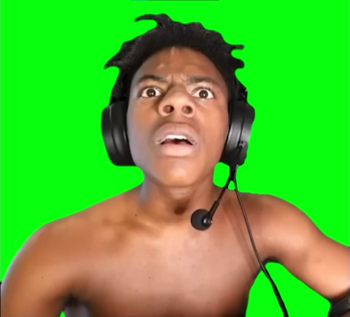 IShowSpeed "WHO THE FUCK IS GIGA NIGGA?!" meme (Green Screen) – CreatorSet