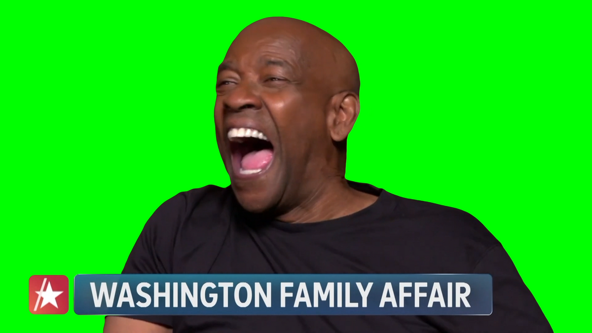 Denzel Washington Laughing Hard Meme Green Screen Creatorset
