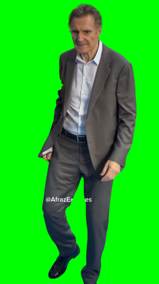 Liam Neeson Getting Scared meme (Green Screen) – CreatorSet