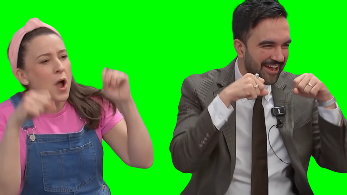 Zohran Mamdani and Ms. Rachel "WA WA WA" meme (Green Screen) – CreatorSet