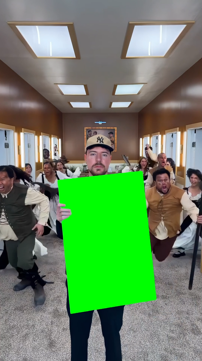 MrBeast Holding "HELP" Sign meme (Green Screen) – CreatorSet