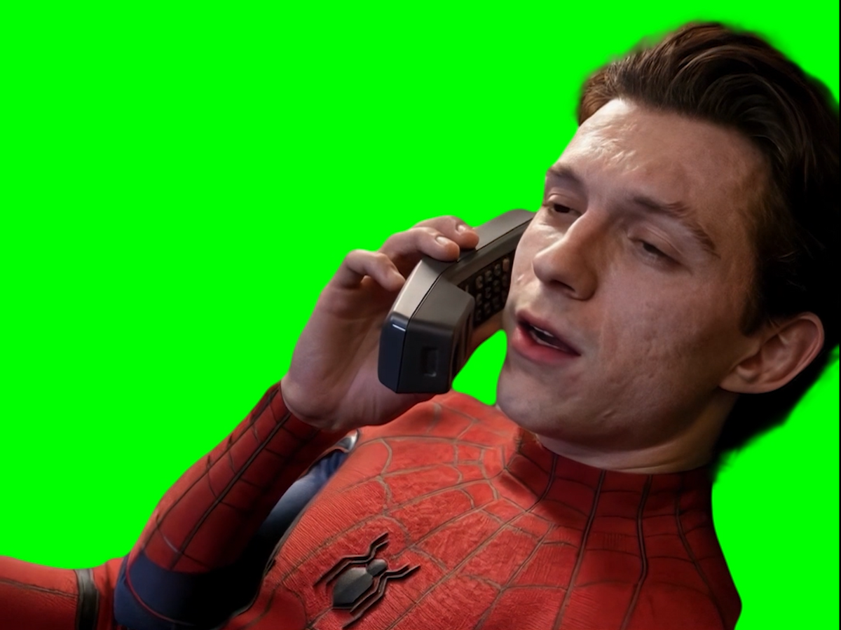 Spider-Man "WAZZUP!" Scary Movie meme (Green Screen) – CreatorSet