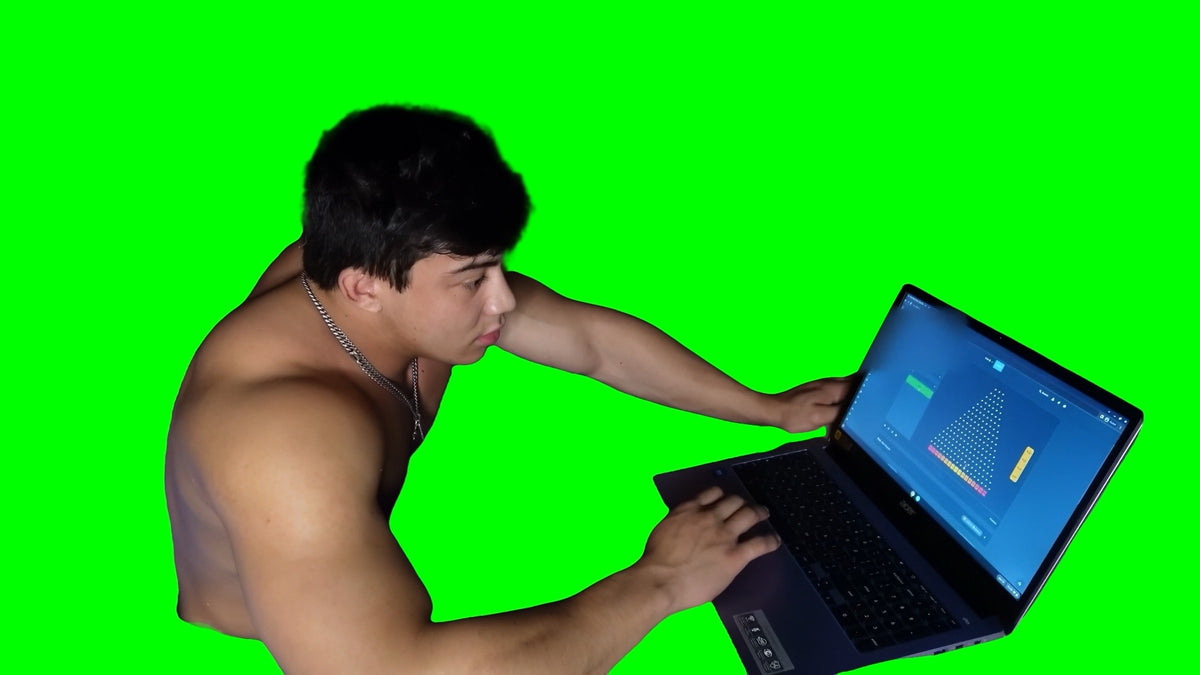 Togi Throwing his Laptop meme V2 (Green Screen) – CreatorSet