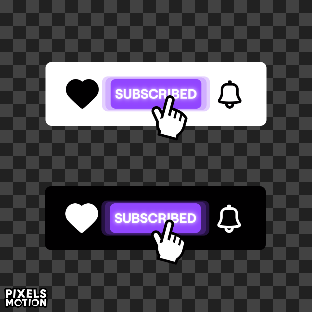 Animated Twitch Follow and Subscribe Button Overlay (Digital Download ...