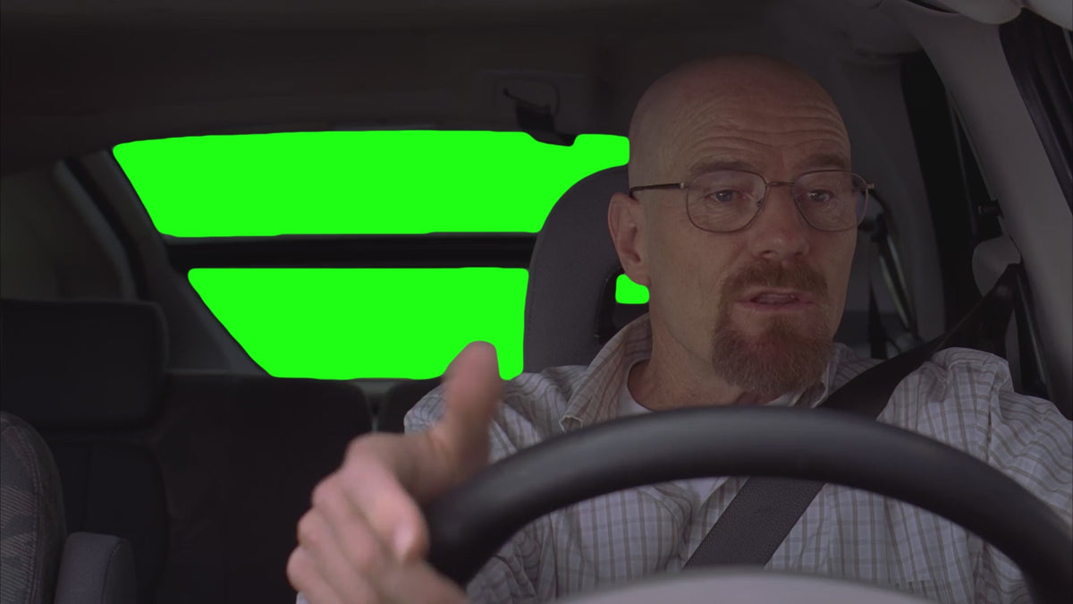 Walter White Singing in Car meme V2 - Breaking Bad (Green Screen ...